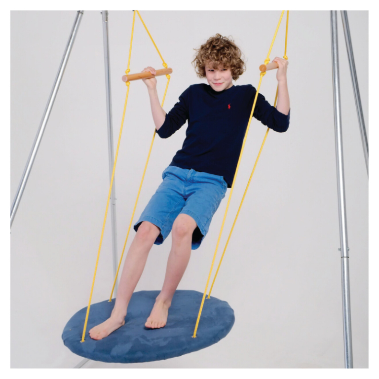 Carpeted Circular Swing Platform for Movement and Play